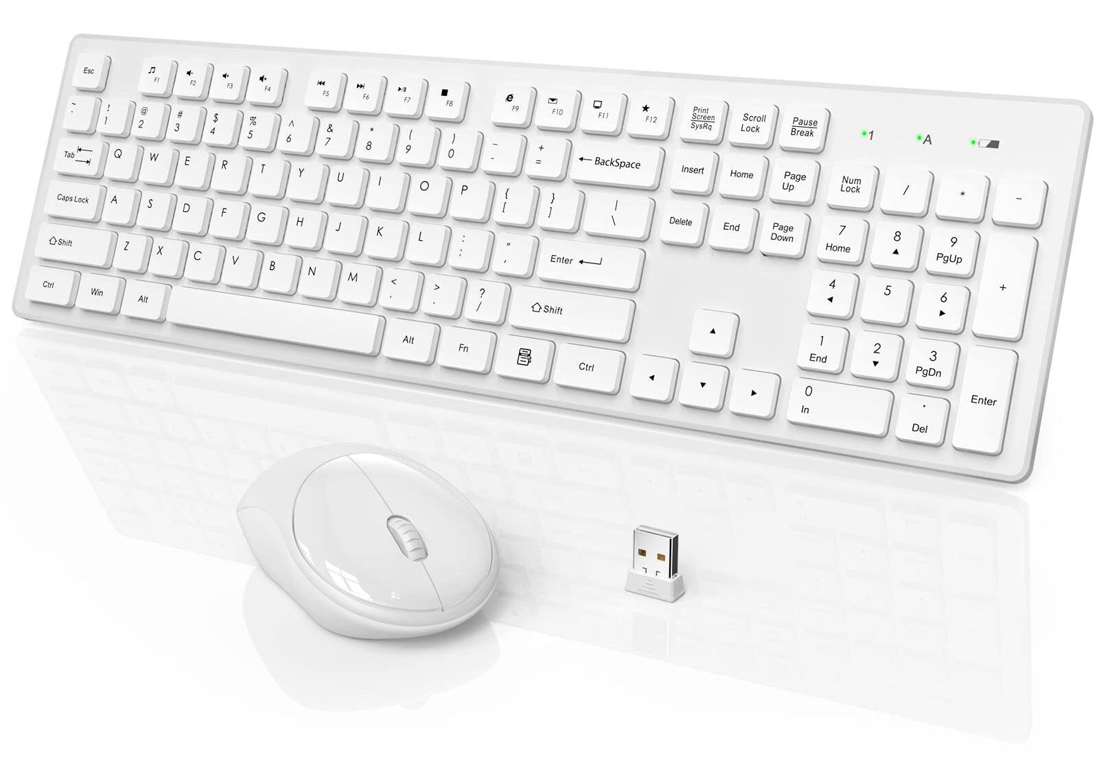 White Wireless Keyboard and Mouse | Keyboards Lab